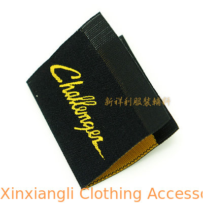 Damask Woven Clothing Labels With Centerfold , Woven Name Tags For Clothes
