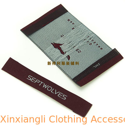 Garments Woven Labels Small Quantities , High Density Woven Apparel Labels