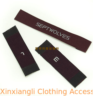 Garments Woven Labels Small Quantities , High Density Woven Apparel Labels
