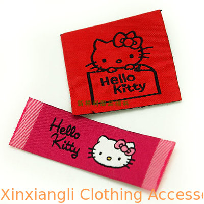 Iron On Woven Clothing Labels , Washable Woven Fabric Labels For Brand Name