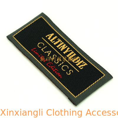Colorful End Folded Custom Woven Labels Low Minimum For Textile / Clothing