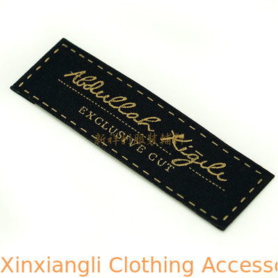 Colorful End Folded Custom Woven Labels Low Minimum For Textile / Clothing