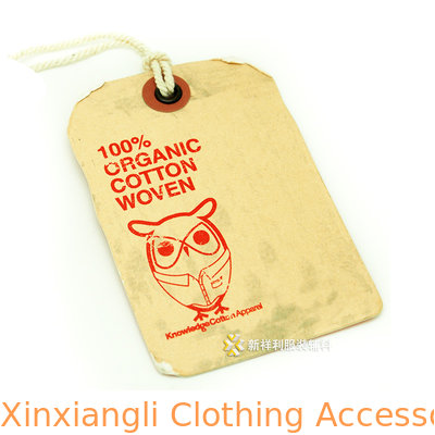 Fashion Custom Hang Tag Labels For Shirts Attach Metal Eyelet And Cotton String