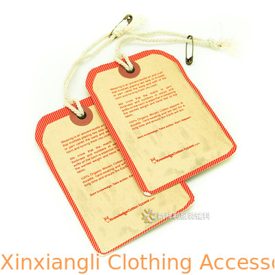 Fashion Custom Hang Tag Labels For Shirts Attach Metal Eyelet And Cotton String