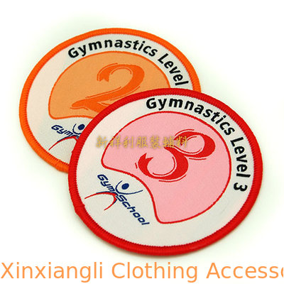 100% Polyester Multi Colored Custom Woven Patches For School Uniform Decor