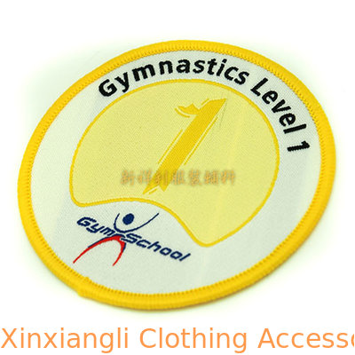 100% Polyester Multi Colored Custom Woven Patches For School Uniform Decor
