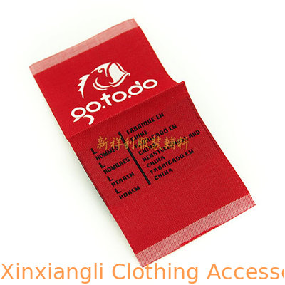Washable Woven Garment Labels For Clothing Size / Brand / Material Name Show