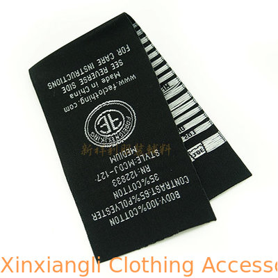Professional Woven Clothing Tags , Woven Care Labels Tags For Clothes For Business