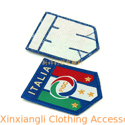 Woven Colorful Decorative Iron On Patches For Garment High Density Material