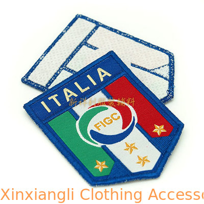 Woven Colorful Decorative Iron On Patches For Garment High Density Material