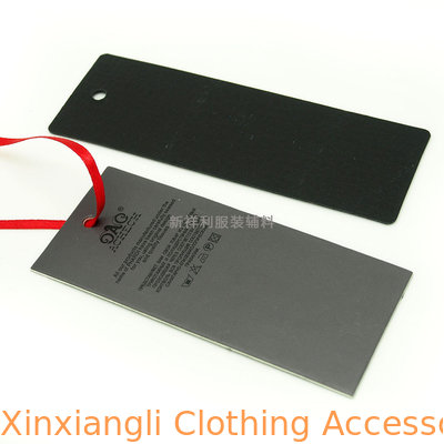 Rectangle Clothing Hang Tags With Deboss Logo , Brand Sewing Tags For Business