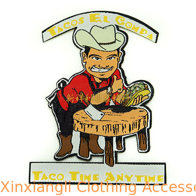 Customize Shaped Clothing Woven Patches No Minimum Laser Cut Personalised
