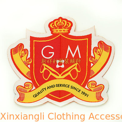 100% Polyester Colorful Woven Badges No Minimum For Clothing Tear Resistant