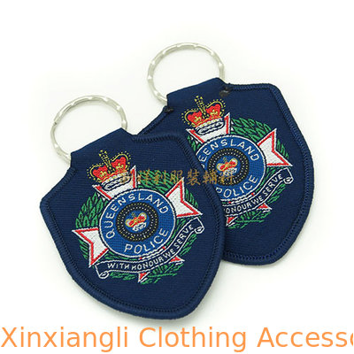 Soft Garment Custom Woven Badges Shoulder Patches Any Size / Color Available