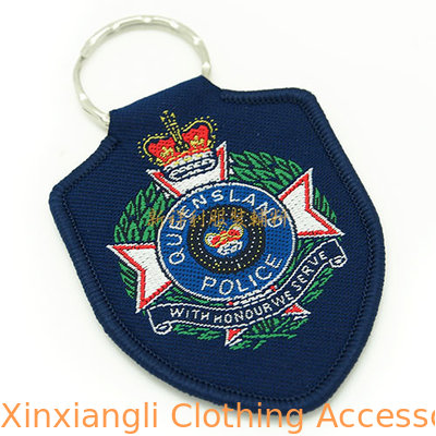 Soft Garment Custom Woven Badges Shoulder Patches Any Size / Color Available