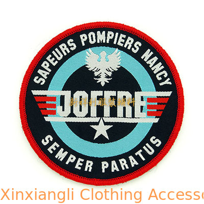 Woven Decorative Patches For Clothes , Custom Cloth Badges Garment Accessories