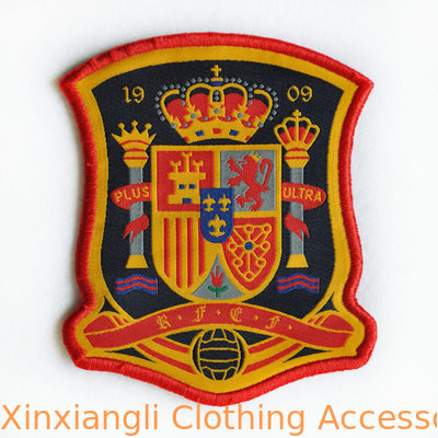 Durable Woven Fashion Patches For Clothes , Weaving Logo Garment Patches