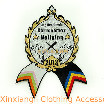 Custom Woven Patches No Minimum , Laser Cut Patches For Shirts / Hat / Shoe