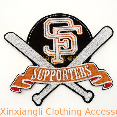 Eco-friendly And Washable  Clothing Embroidered Patches For Clothing Iron On Backing