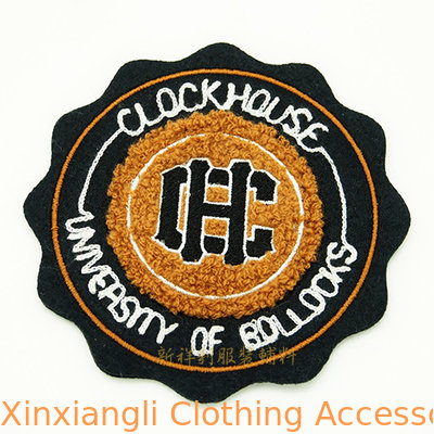 Washable Colorful Clothing Embroidered Patches Iron On / Adhesive Tape Backing