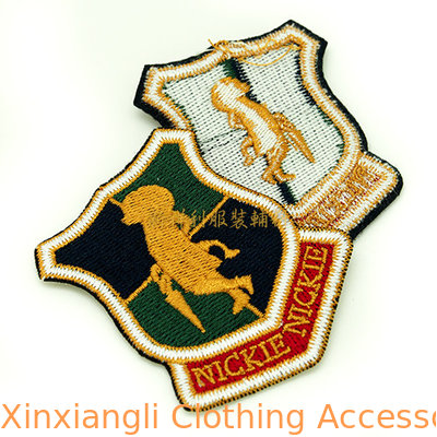 Classical Design Clothing Embroidered Patches Washable Eco Friendly