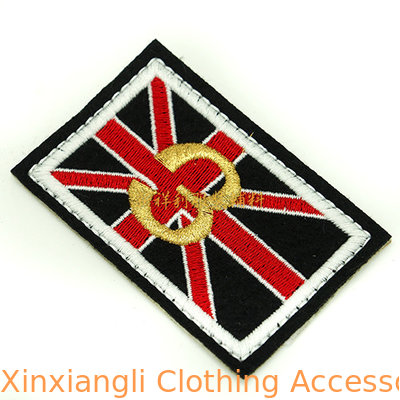 Individual Iron On Backing Clothing Embroidered Patches Custom Design Skin Friendly