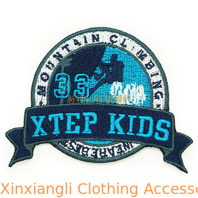 Professional Clothing Embroidered Patches / Iron On Embroidered Badges
