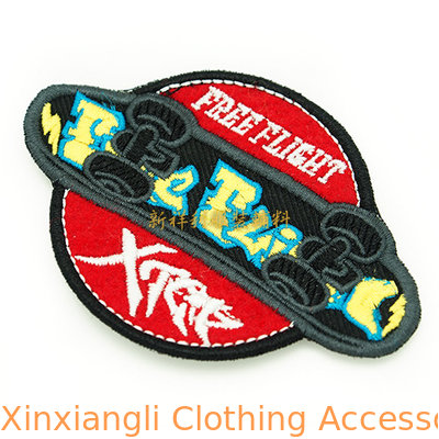 Professional Clothing Embroidered Patches / Iron On Embroidered Badges