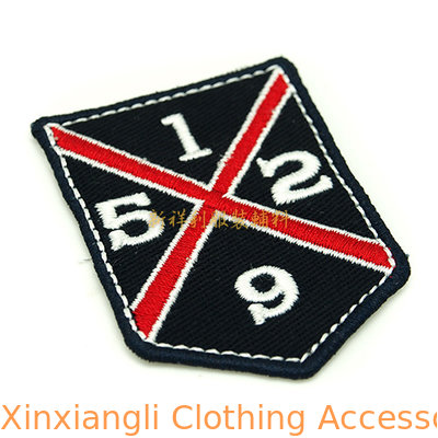 Eco Friendly Clothing Embroidered Patches , Iron On Embroidered Patches For Clothes