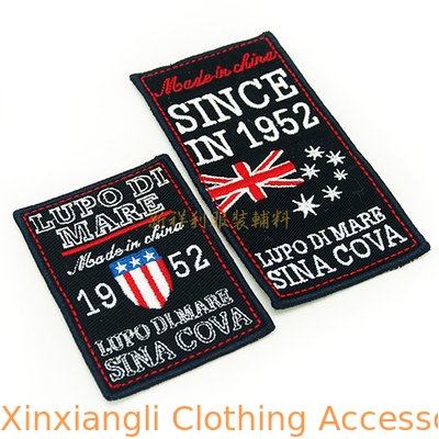 Eco Friendly Clothing Embroidered Patches , Iron On Embroidered Patches For Clothes
