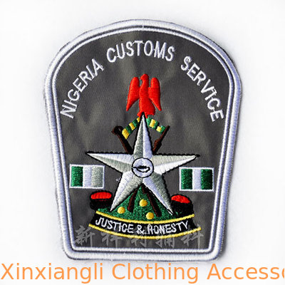 Clothing Custom Embroidered Iron On Patches , Embroidered Cloth Badges