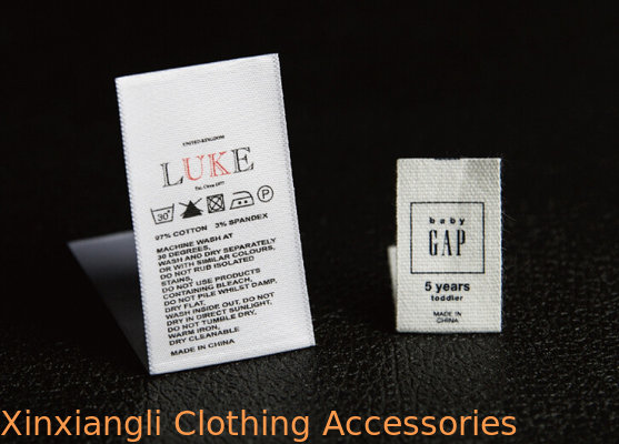 Screen Printing Garment Care Labels , Washing Instruction Labels Waterproof
