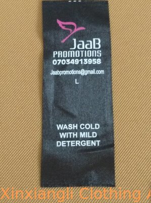 Printable Black Color Garment Care Labels Content Labels For Clothing OEM ODM