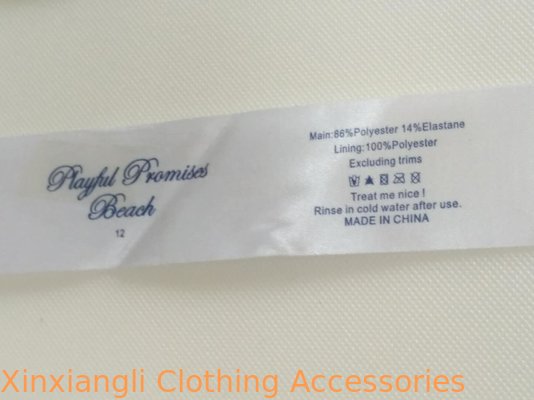 Soft Care And Content Labels , Clothing Washing Labels With Laundering Symbols