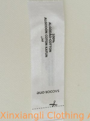 Ribbon Material Garment Care Labels , Laundry Instruction Clothing Tags