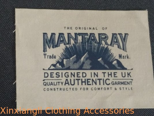 HD Washing Instructions Garment Care Labels with Taffeta / Satin / Damask Material