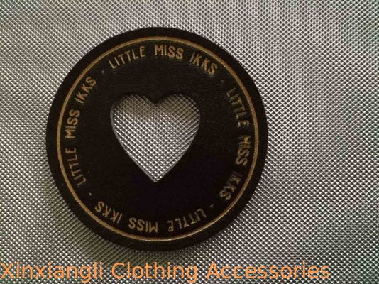 Black / Brown Color Custom Leather Clothing Labels For Kids Jeans / Denim / Sofa