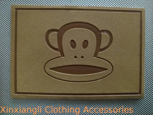 Custom Made PU Leather Patches For Clothing With Brand Logo Long Lasting