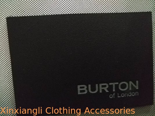 Embossed Real Leather Patches For Clothing , Custom Handmade Leather Labels