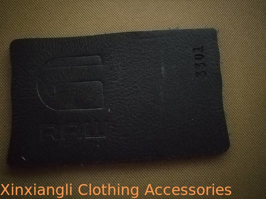 Custom Leather Patches For Clothing , Embossed Leather Labels OEM / ODM