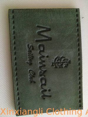 Brown Embossed Leather Patches For Jackets With Custom Color And Shape