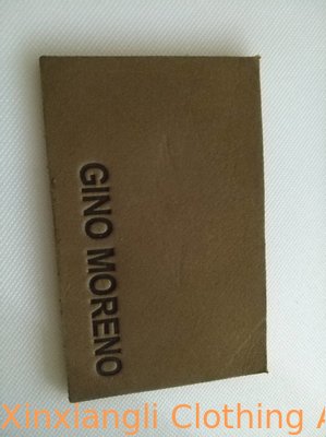 Real / PU Leather Patches for Clothing Hats Bags with Debossed Printed Logo