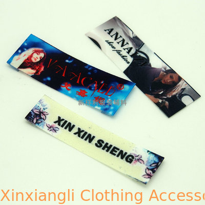 Washable PET Film Heat Transfer Clothing Labels , Heat Transfer Fabric Labels