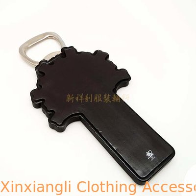 Key Shaped Rubber Clothing Labels With Embossed Printed Logo Eco Friendly