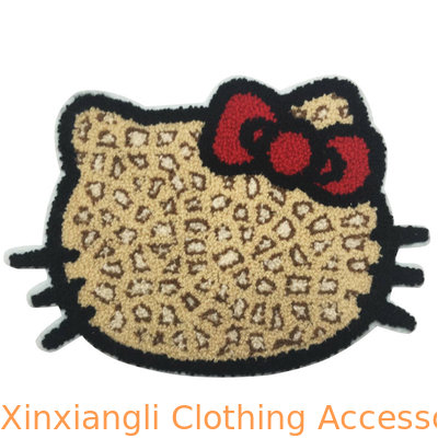 Chenille Embroidered Iron On Appliques , Decorative Animal Towel Patches
