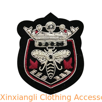 India Silk Wire Embroidery Blazer Crest Patches For Clothing 100% Handmade