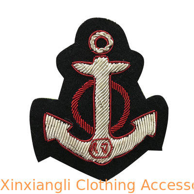 Bullion Wire Embroidered Badges India Silk Chapter For Garment Accessories