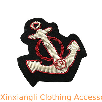 Bullion Wire Embroidered Badges India Silk Chapter For Garment Accessories