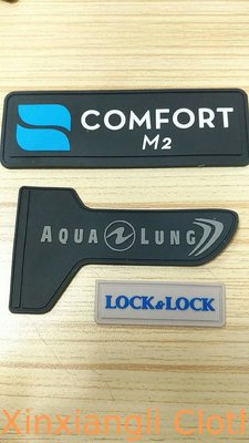 Silk Screen Printed Soft TPU 3D Logo Patches , High Frequency Label For Clothing