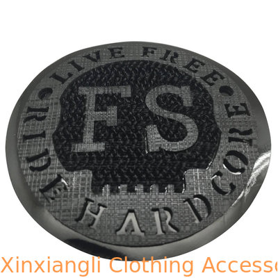 Rubber & Silicone Pvc Flocking Reflective 3D Patch For Clothing Heat Transfer Technic